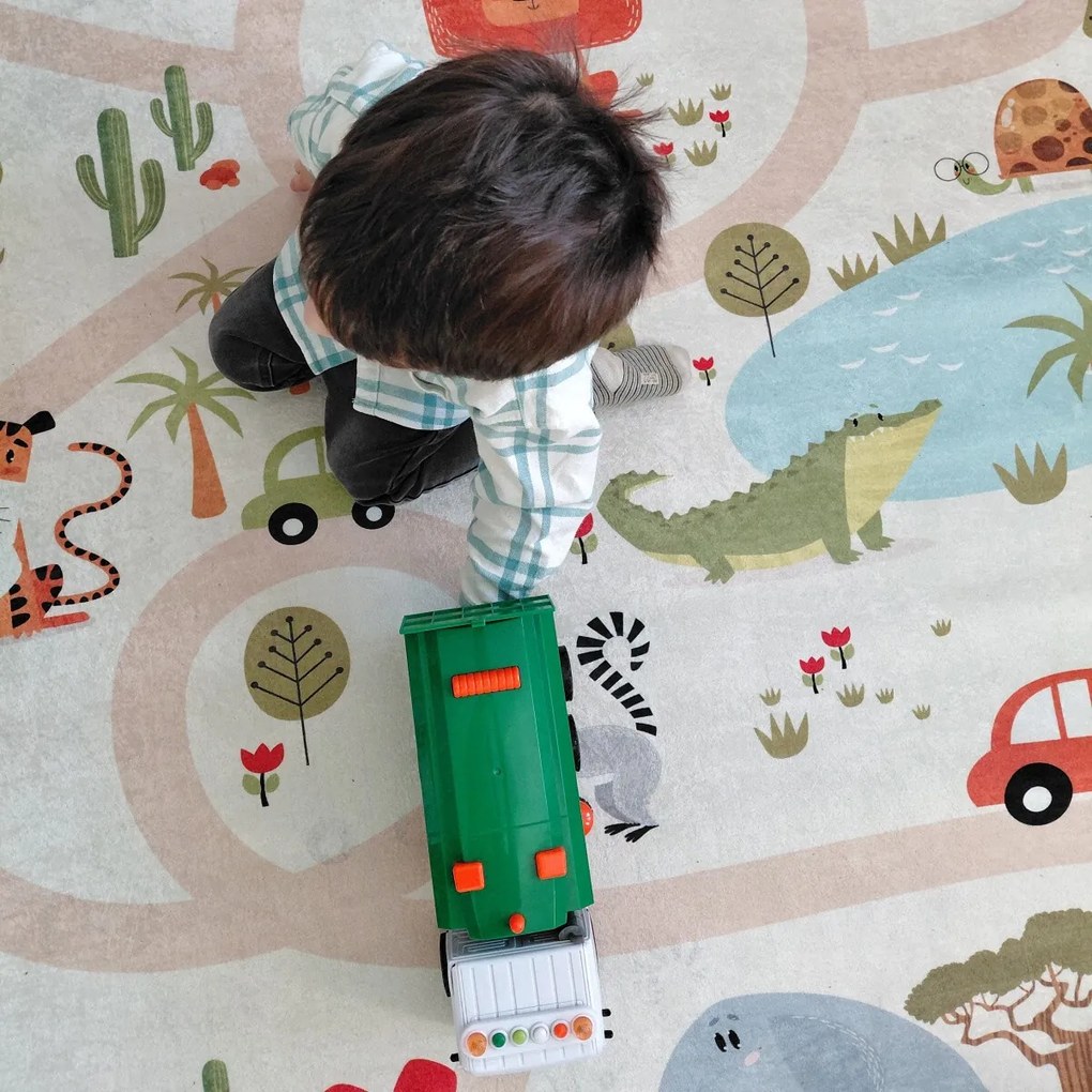 Dywany Łuszczów, Dětský kusový koberec Bambino 1165 Zoo, 160x220, vícebarevná, dětský pokoj