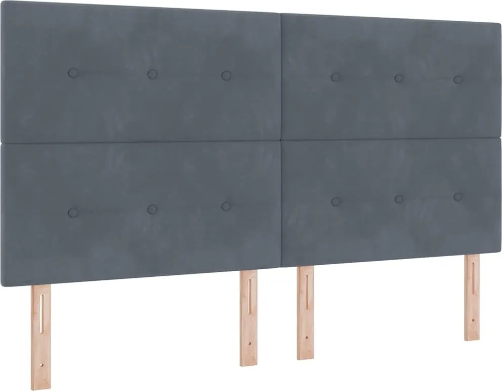 Čelo postele Tmavě šedá 180 cm samet 3337855