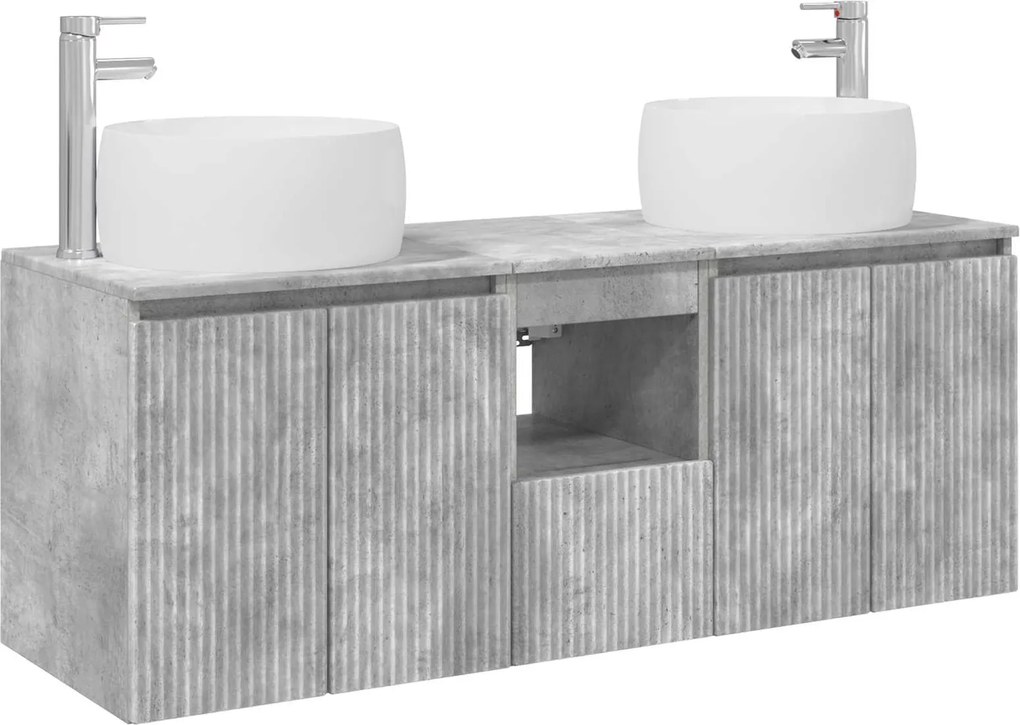 Sada koupelnových skříněk 3 ks Betonově šedá 3405720