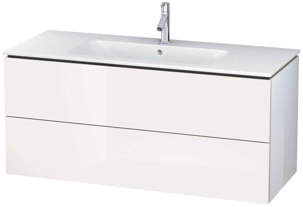 Duravit L-Cube - Umyvadlová skříňka 55x122x48 cm, 2 zásuvky, lesklá bílá LC624302222