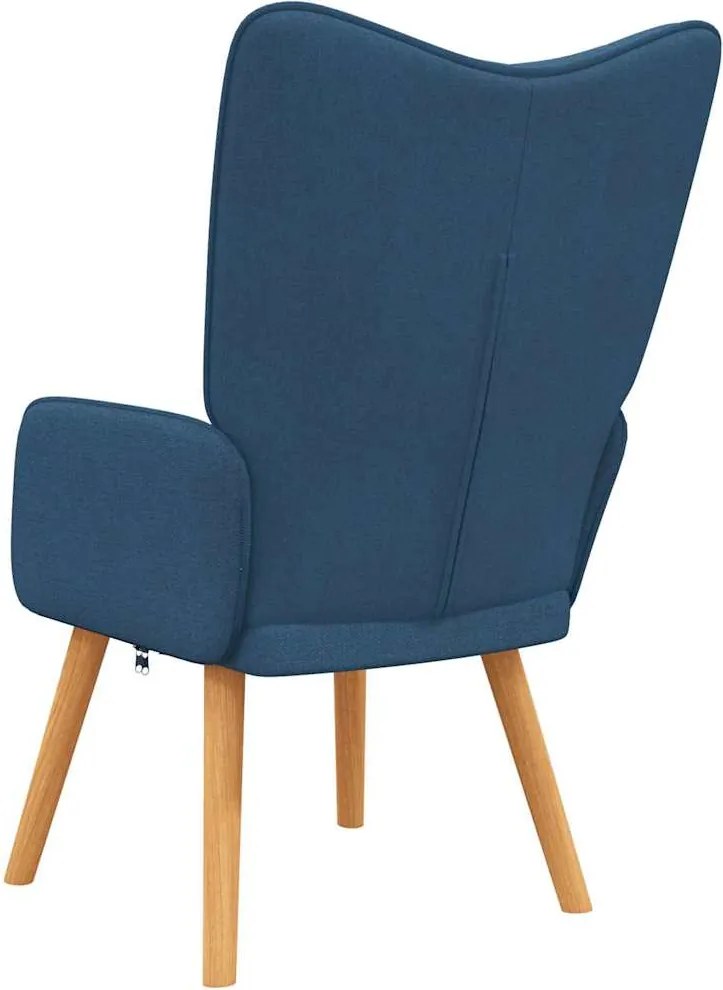 Relaxační křeslo modré textil 327923