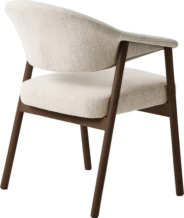 Krémová jídelní křesla v sadě 2 ks s područkami z dubového dřeva Elk – Unique Furniture