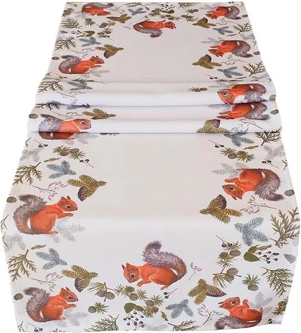 Ubrus Lesní veverky 40 × 140 cm