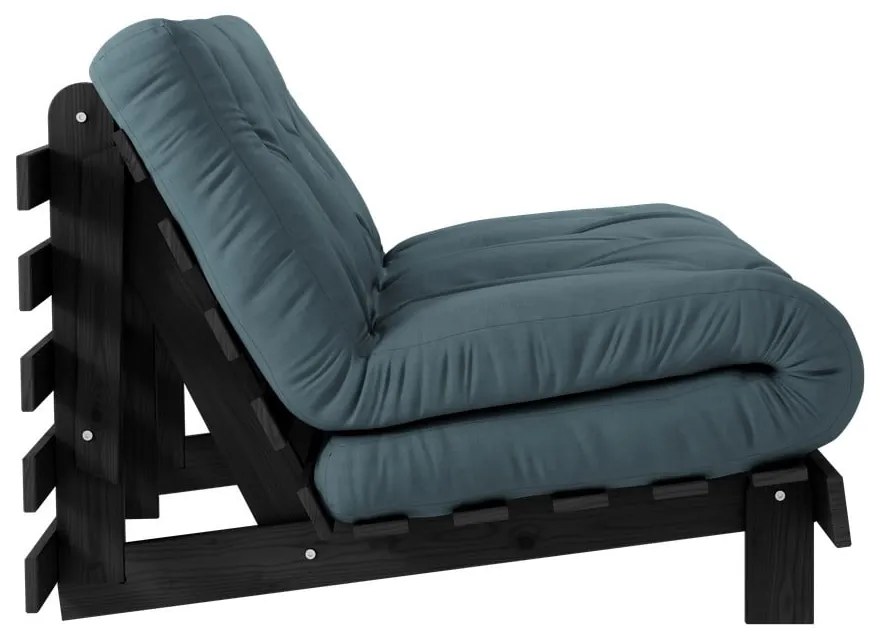 Rozkládací pohovka v petrolejové barvě 140 cm Roots Black Night – Karup Design