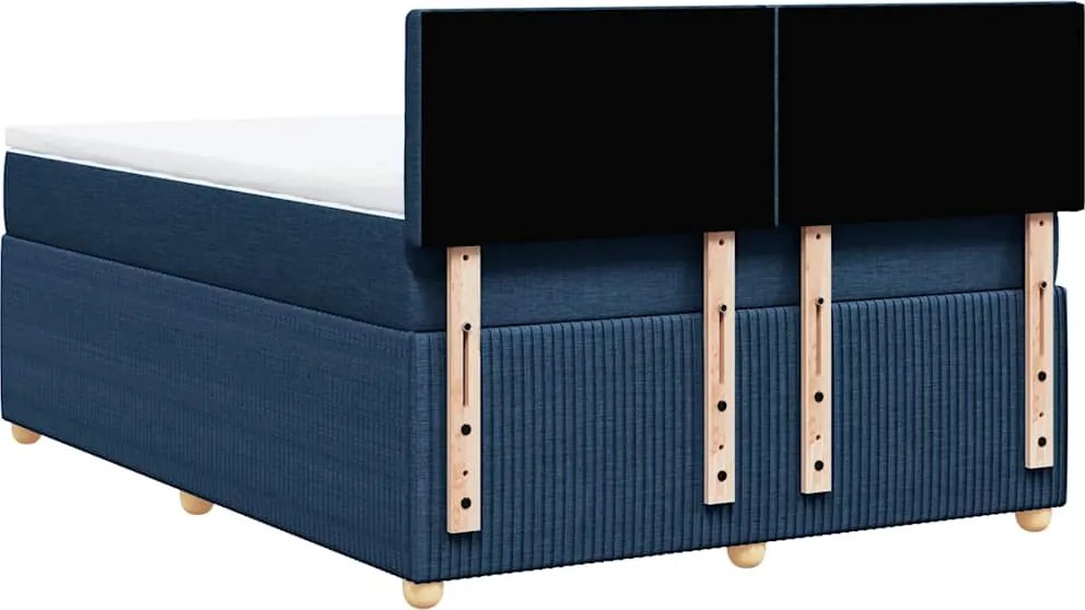 Box spring postel s matrací modrá 140x200 cm textil 3287499