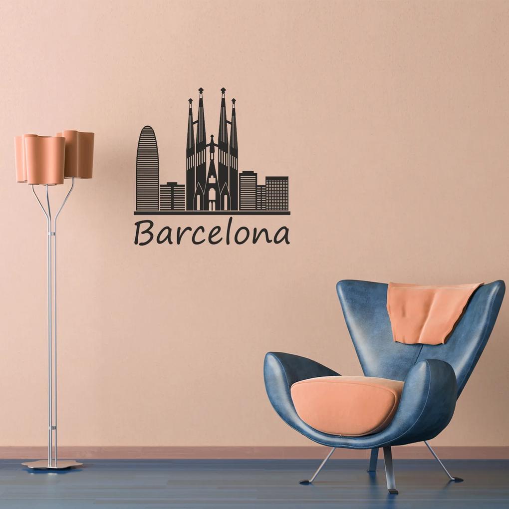 Samolepka na zeď - Barcelona (59x60 cm) - PopyDesign
