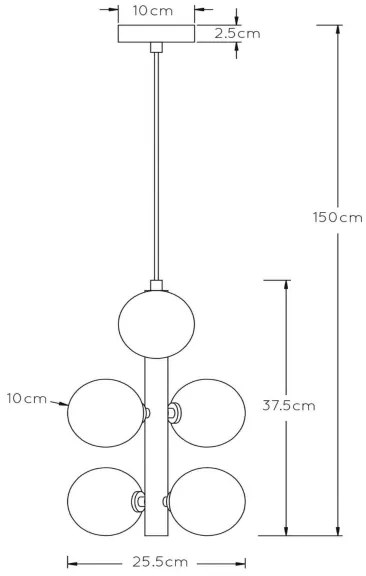Lucide 45474/06/30 - Lustr na lanku TYCHO 6xG9/28W/230V černá
