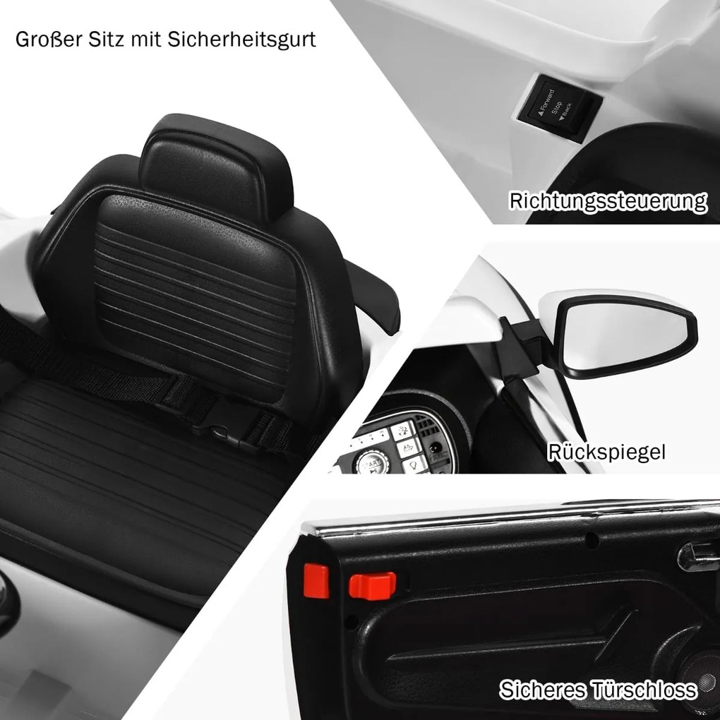 Costway VW Beetle dětské auto s hudbou a 2 režimy osvětlení včetně 2,4 G