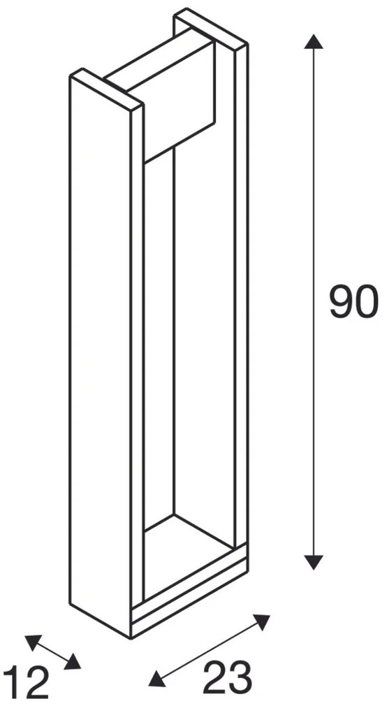 SLV 1003001 Quad, venkovní sloupkové svítidlo, LED 18W 3000K, antracit, výška 90cm, IP65