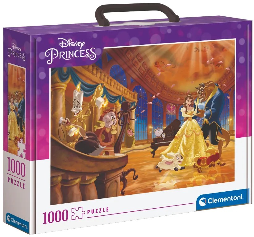 Clementoni - Puzzle 1000 v kufříku Disney Kráska a zvíře