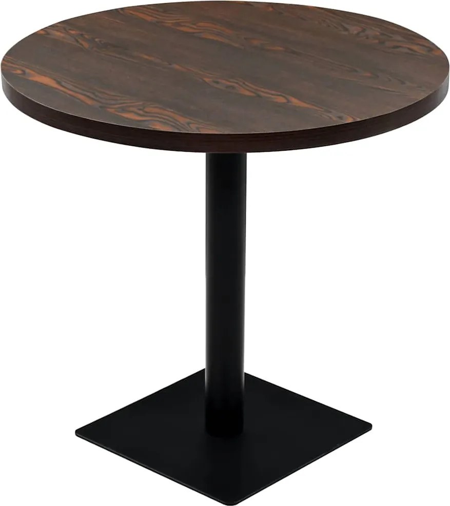 Bistro stůl MDF a ocel kulatý 80 x 75 cm 245610