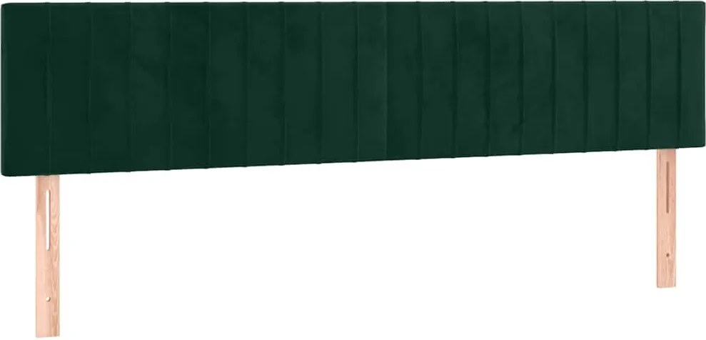 Box spring postel s matrací tmavě zelená 200x200 cm samet 3141446