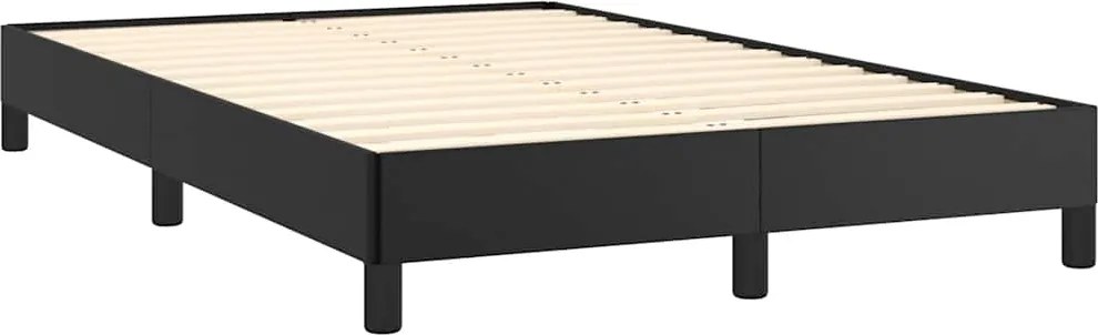 Box spring postel s matrací a LED černá 120 x 190 cm umělá kůže 3270135