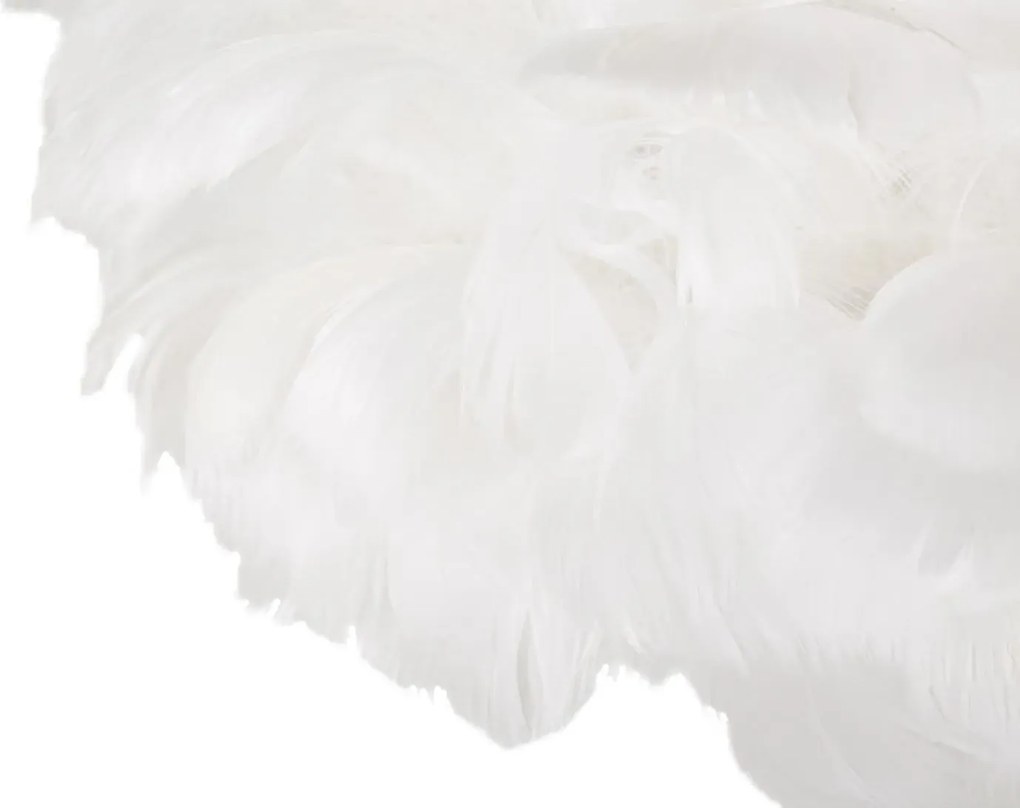 Stojací lampa Feathers 170 cm bílá/zlatá