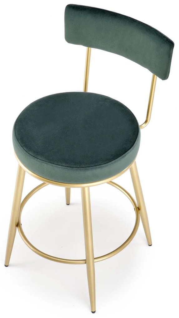 HALMAR H115 barová židle tmavě zelená