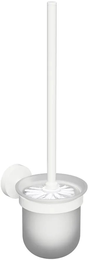 Sapho Sapho, X-ROUND WHITE WC kartáč závěsný, mléčné sklo, bílá mat, XR303W