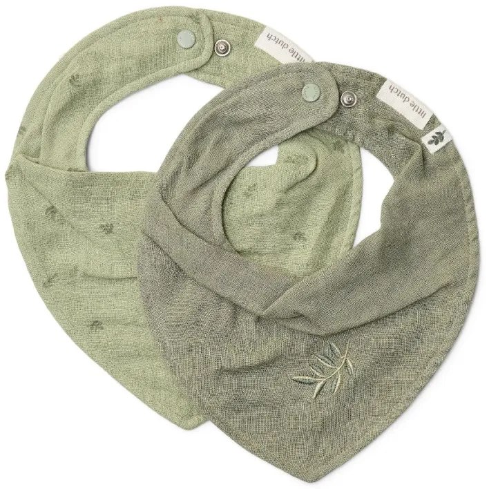 Little Dutch Bryndáček bandana Pure Sage 2 ks