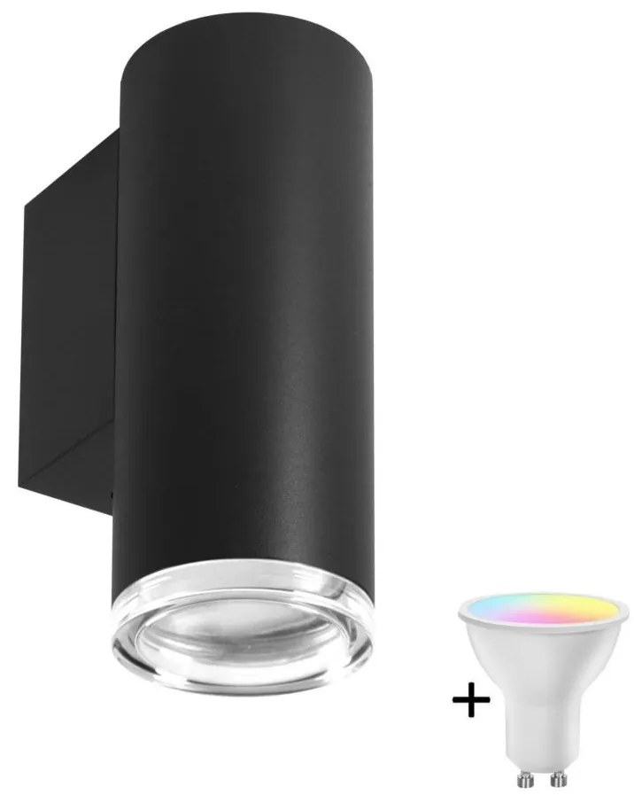 Polux LED RGBW Stmívatelné koupelnové nástěnné svítidlo TURYN 1xGU10/6,5W/230V IP44 č SA1886+AI0414