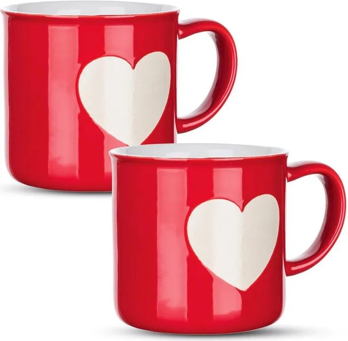 Sada keramických hrnků WHITE HEART 350 ml 2 ks