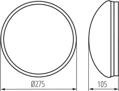 Svítidlo s čidlem Kanlux PIRES DL-60O E27 sklo matné 08810 AKCE 4+1