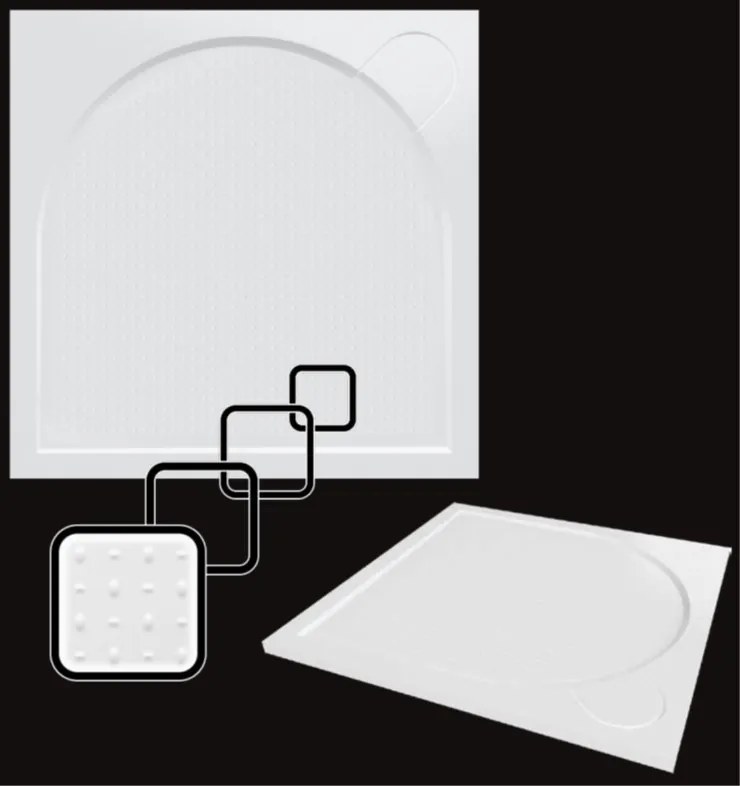 Olsen Spa LAKA 80 x 80 x 3 cm VANKCCTVER80 sprchová vanička