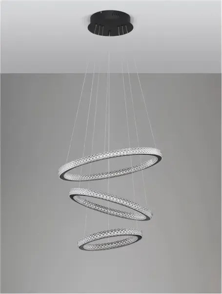 LED lustr Ginevra 51 černé