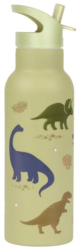 A Little Lovely Company - nerezová láhev na pití, 500 ml - dinosauři