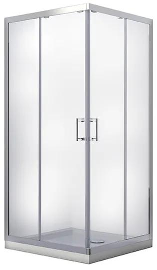 Besco Čtvercový sprchový kout MODERN SQ 80x80 (90x90), výška 185 cm Rozměry (cm): 80x80, Barva profilů a typ výplně: profily: chrom, výplň: transparent
