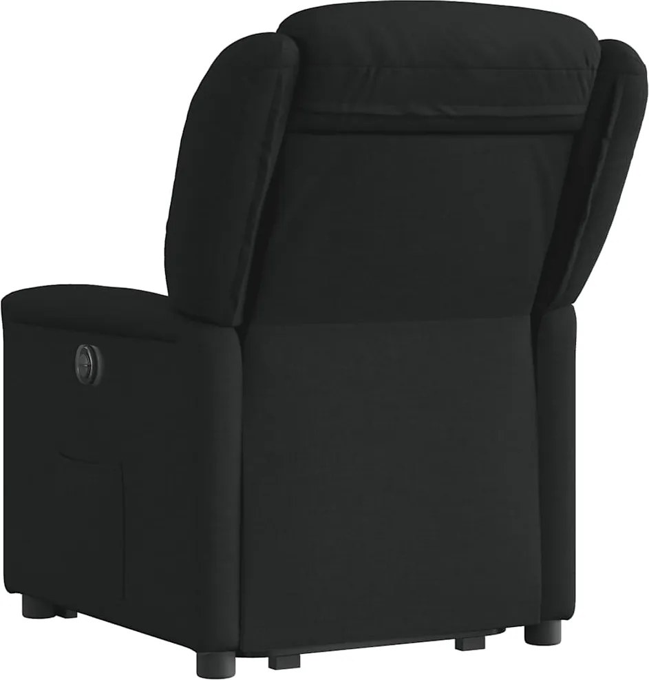 Zvedací polohovací křeslo černé textil 3303196