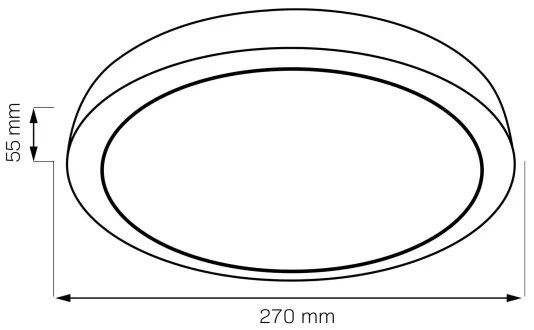 LED Koupelnové stropní svítidlo LED/12W/230V pr. 27 cm IP44 dub
