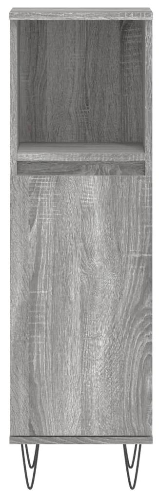 3dílný set koupelnového nábytku šedý sonoma kompozitní dřevo,  3190227