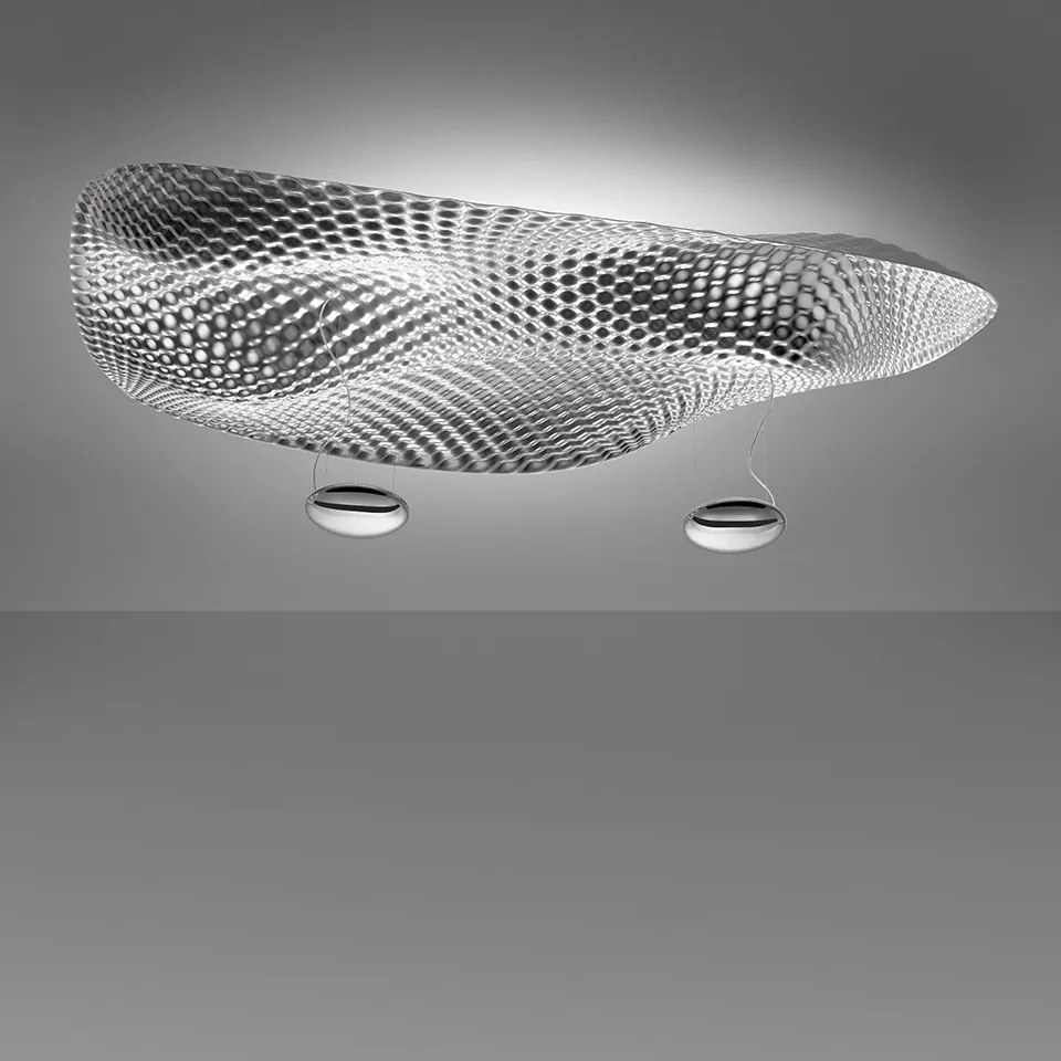 Artemide 1516010A Cosmic Angel soffitto, designové stropní svítidlo, 2×400W + 2×55W (úsporné), stmívatelné, rozměry: 178×80×64cm.