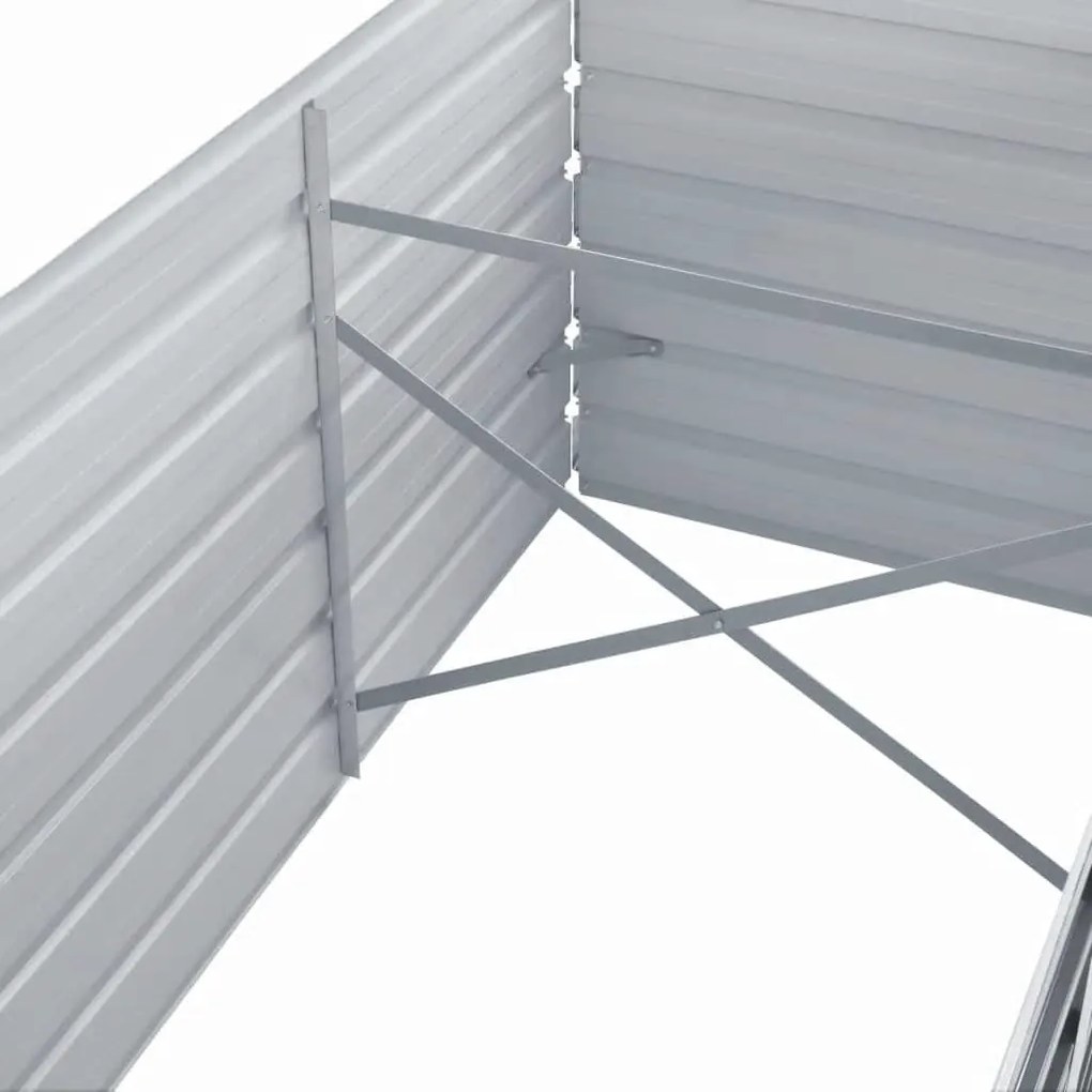 vidaXL Vyvýšený záhon pozinkovaná ocel 320 x 80 x 77 cm [44844] Barva: Šedá