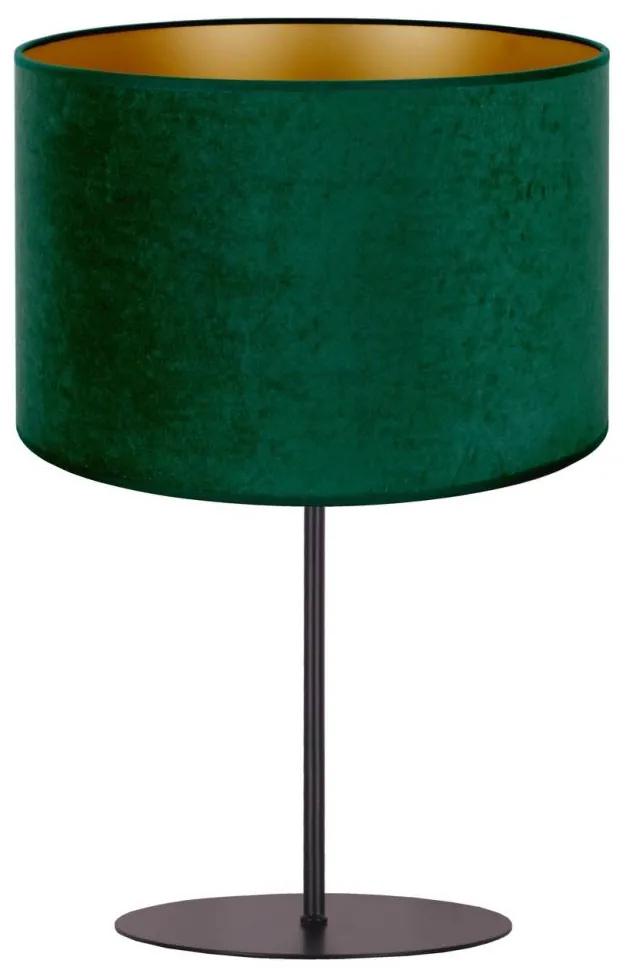 Duolla | Duolla - Stolní lampa ROLLER 1xE14/15W/230V tmavě zelená/zlatá | DU81495