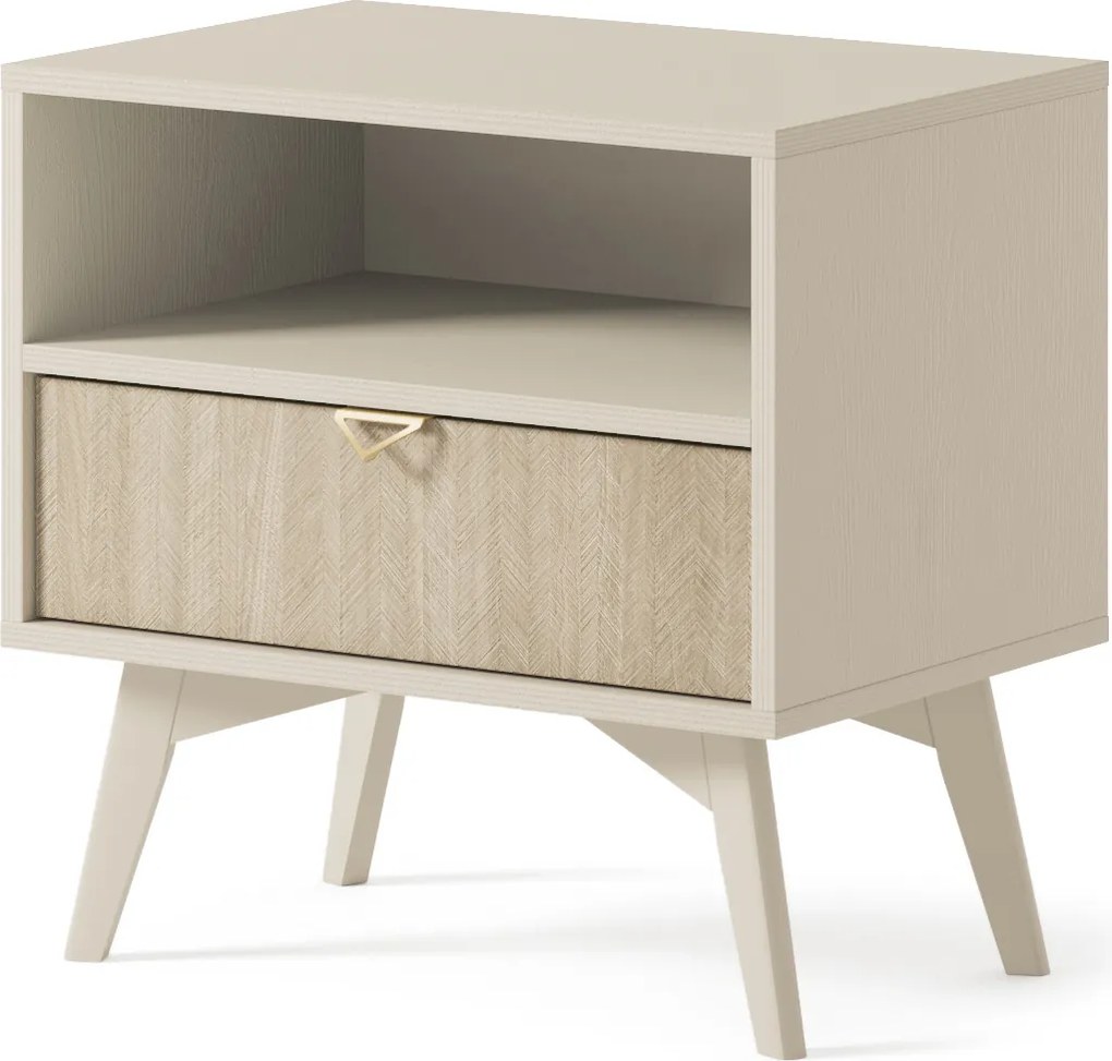 PSK Noční stolek NATURAL, Písková/Scandi 54 cm