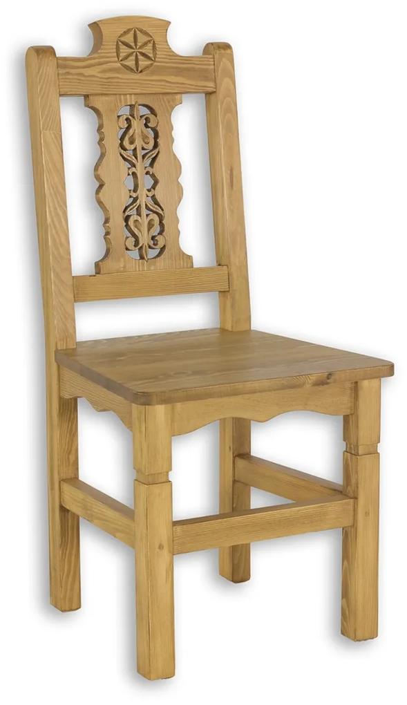 Selská židle z masivu SIL 24 - K16 antická bílá | BIANO