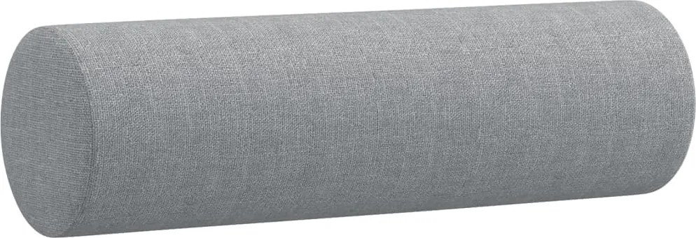 3dílná sedací souprava s polštáři světle šedá textil 3201258