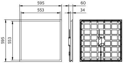 LED panel Philips RC132V G6 43S/840 PSU W60L60 NOC BN 31W 4300lm 4000K
