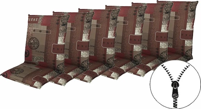 Doppler LIVING 2930 - set 6 ks polstrů na křeslo s nízkým opěradlem