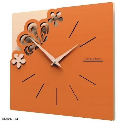 Designové hodiny 56-10-1 CalleaDesign Merletto Small 30cm (více barevných variant) Barva čokoládová-69 - RAL8017