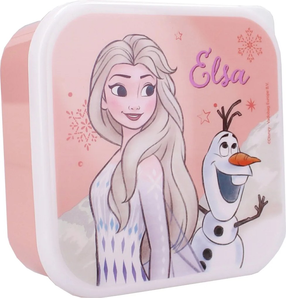 Svačinové boxy Ledové království - Frozen - motiv Elsa a Olaf - sada 3ks