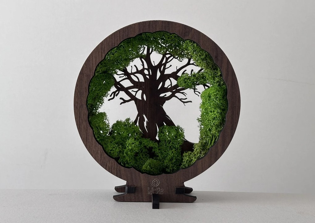 Li-Go "Mech a strom" lampa 20x22cm provedení povrchu: jedle
