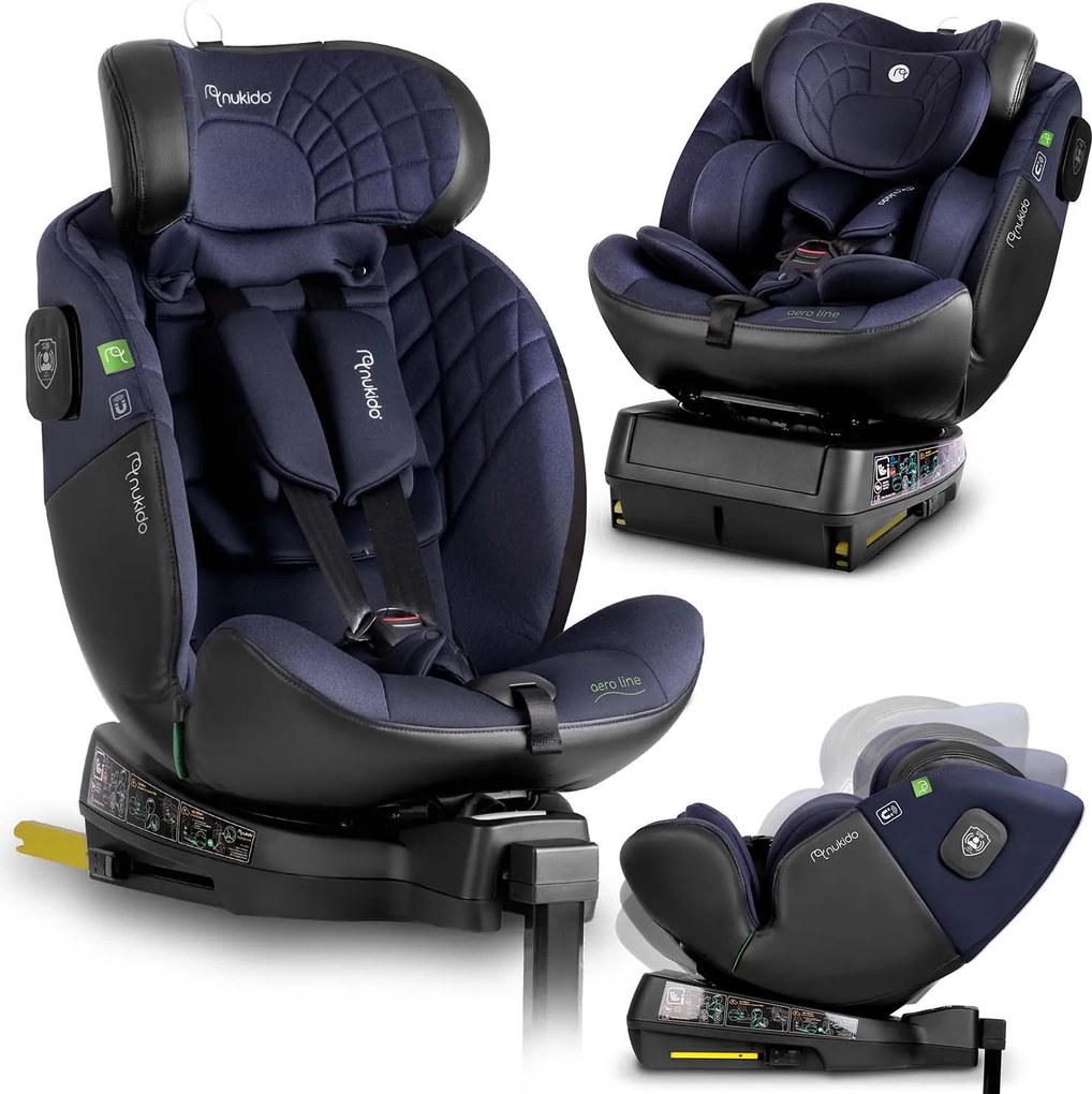 Autosedačka ISOFIX, 0-36kg, tmavě modrá | Nukido Prestige