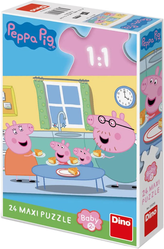 DINO Puzzle baby maxi 24 dílků Peppa Pig Oběd 47x66cm skládačka dn350243