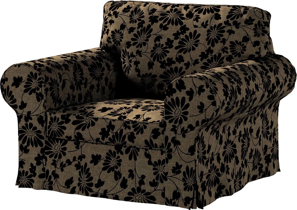 Potah na křeslo IKEA Ektorp barva béžová látka pletený vzor, vzorované