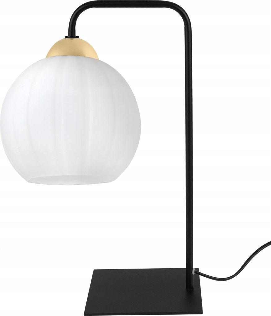 Noční Lampa Stolní Lampa Černo-zlatá Bílá Skleněná Koule E27 Moderní