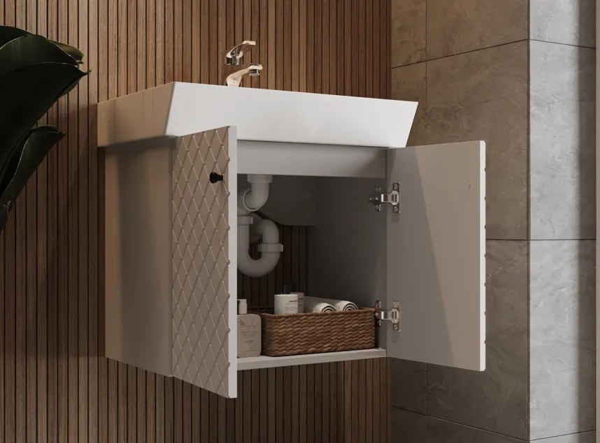 Kingsbath / Lavedo Tessera White 60 koupelnová skříňka s umyvadlem