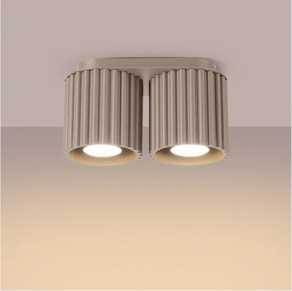 Taupe kovové bodové svítidlo 10x21 cm Zora – Sollux
