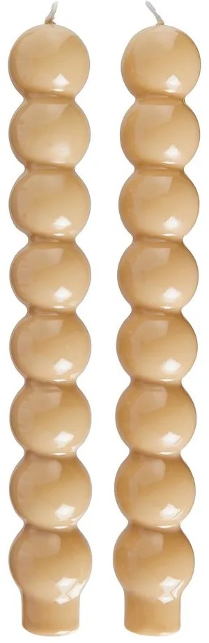 Butlers BUBBLES Sada svíček 2 ks 24 cm - béžová