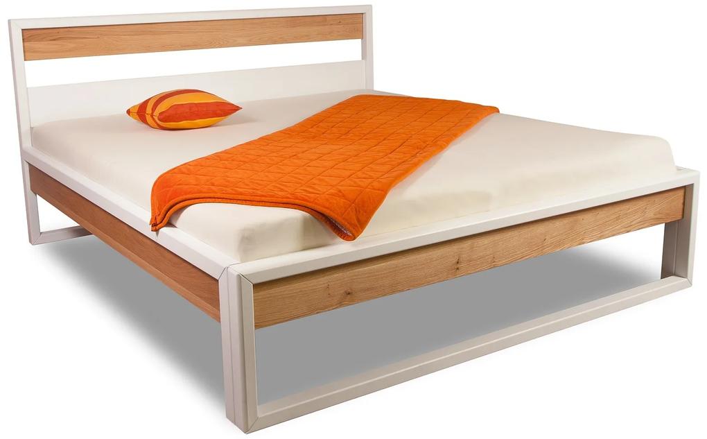 Krajča Manželská postel z masivu Moriles 160 x 200 cm Povrchová úprava: Brandy, Druh dřeva: Dub